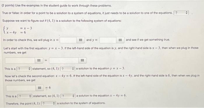 Solved (2 points) Use the examples in the student guide to | Chegg.com