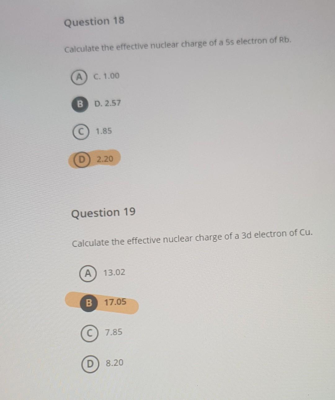 Solved Calculate the effective nuclear charge of a 5 s | Chegg.com