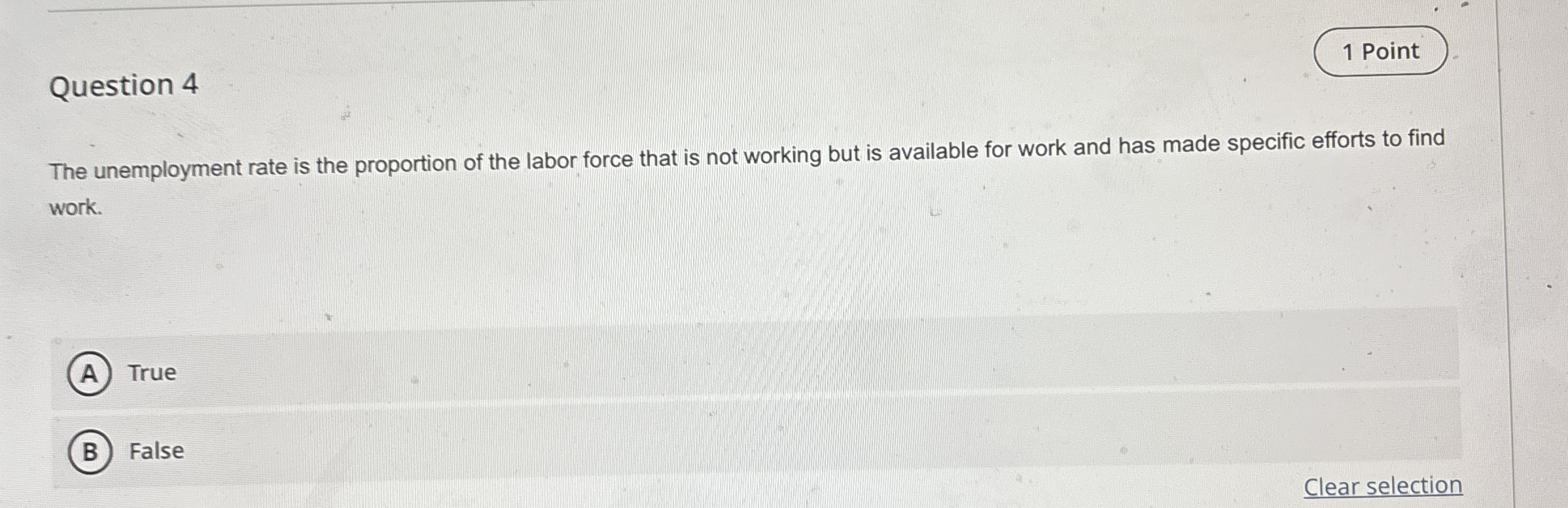 Solved Question 41 ﻿PointThe unemployment rate is the | Chegg.com