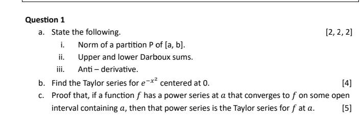 Solved Question 1 a. State the following. [2,2,2] i. Norm of | Chegg.com