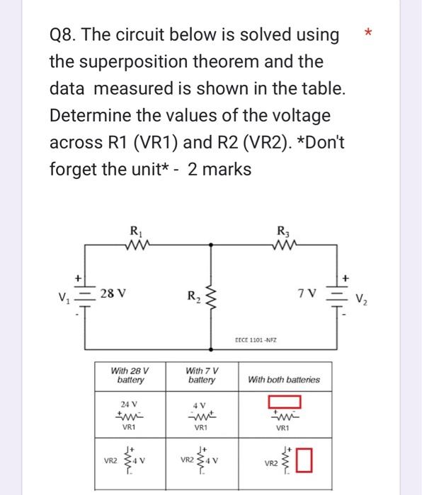 Solved Q8. The circuit below is solved using the | Chegg.com Solved Q8. The circuit below is solved using the | Chegg.com