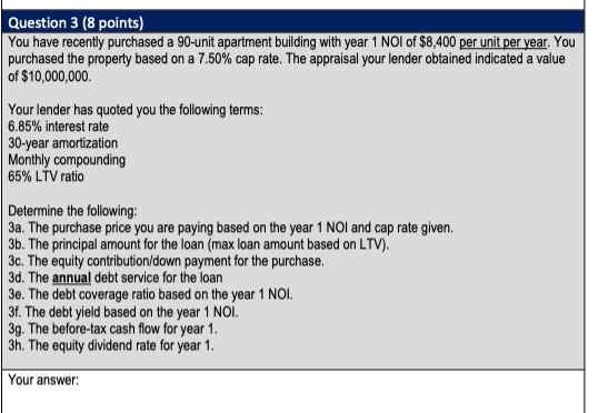 Solved Question 3 8 ﻿pointsyou Have Recently Purchased A 