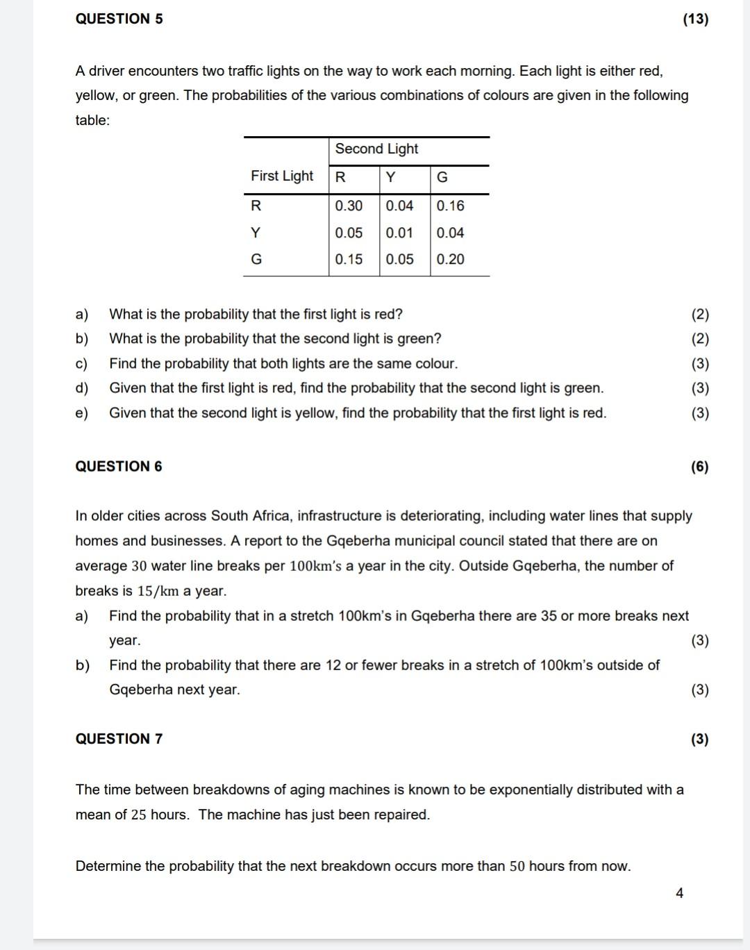 Solved A driver encounters two traffic lights on the way to | Chegg.com