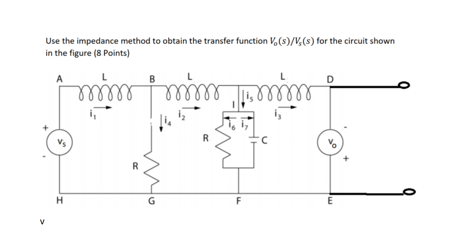 Solved Use the impedance method to obtain the transfer | Chegg.com