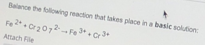 Solved Balance the following reaction that takes place in a | Chegg.com