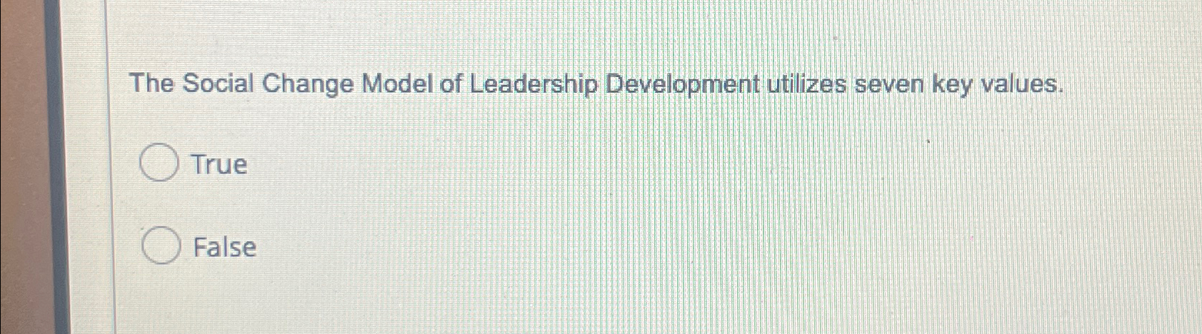 Solved The Social Change Model of Leadership Development | Chegg.com