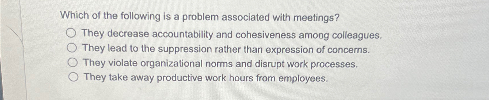 Solved Which of the following is a problem associated with | Chegg.com
