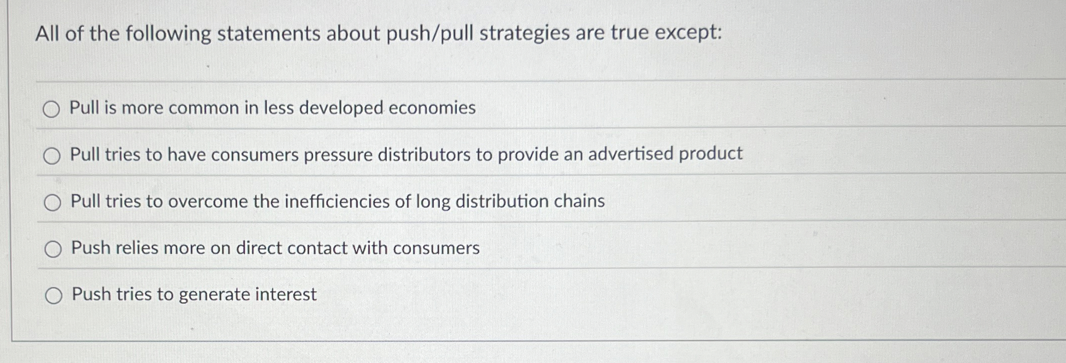Solved All of the following statements about push/pull | Chegg.com
