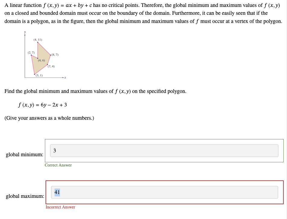 Solved A linear function f(x,y)=ax+by+c ﻿has no critical | Chegg.com