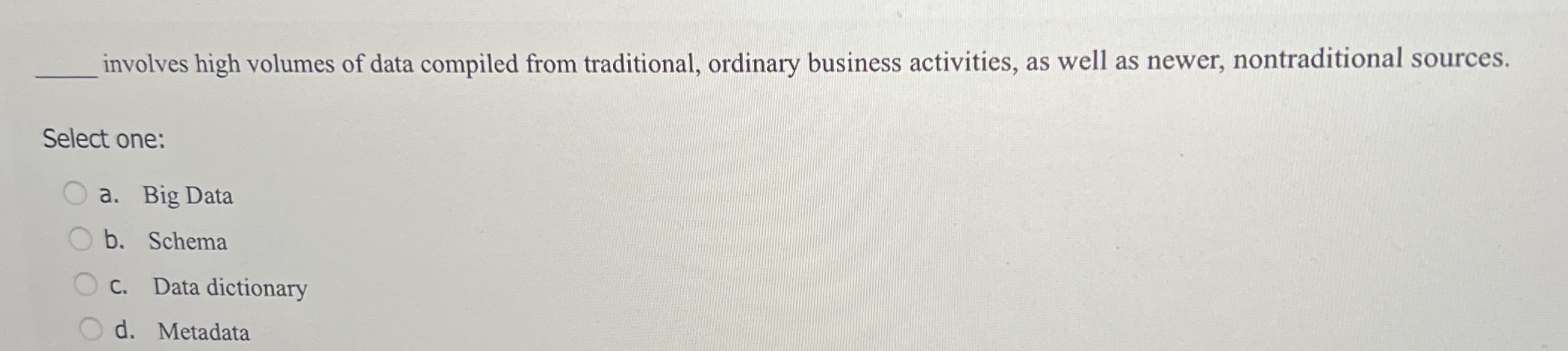 Solved involves high volumes of data compiled from | Chegg.com