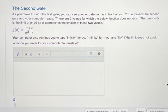 Solved The Second Gate As you move through the first gate, | Chegg.com