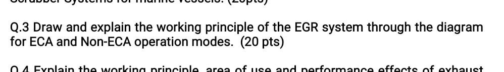 Solved Q.3 Draw and explain the working principle of the EGR | Chegg.com