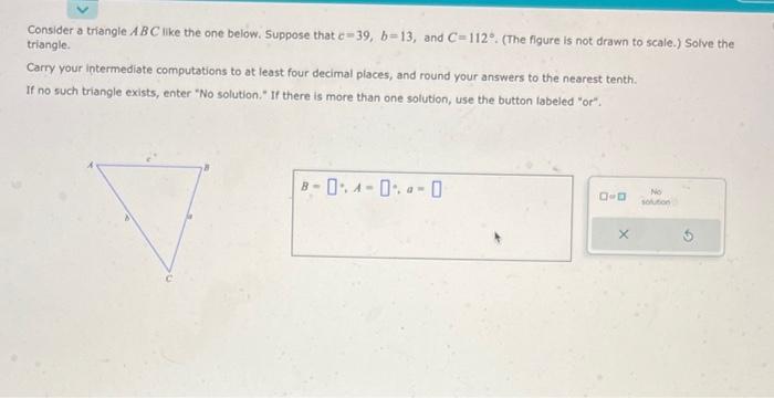 Solved Consider a triangle ABC like the one below. Suppose | Chegg.com