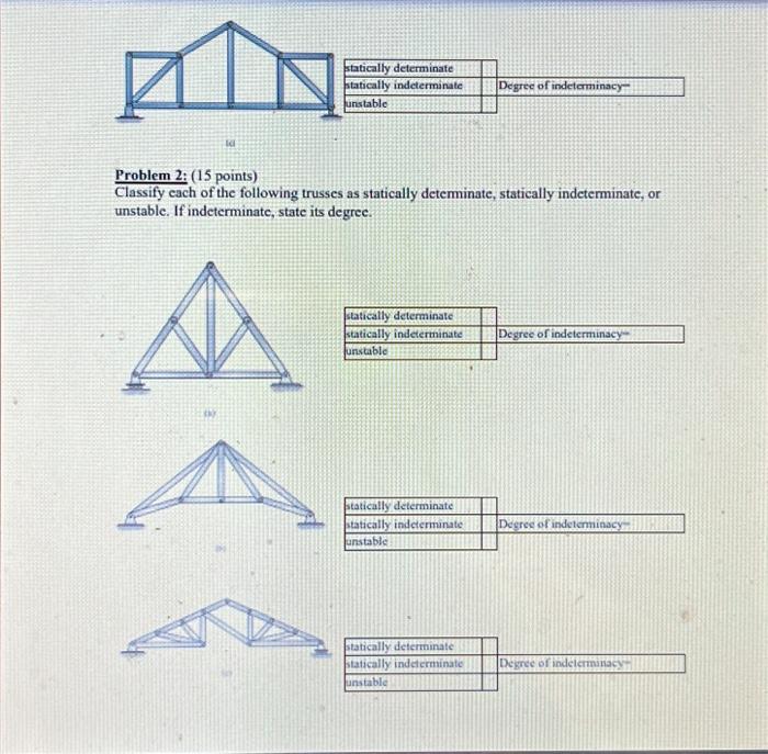 Solved Problem 2: (15 points) Classify each of the following | Chegg.com
