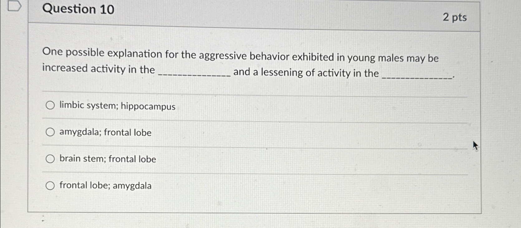 Solved Question 102 ﻿ptsOne possible explanation for the | Chegg.com