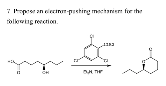 Solved Propose an electron-pushing mechanism for the | Chegg.com