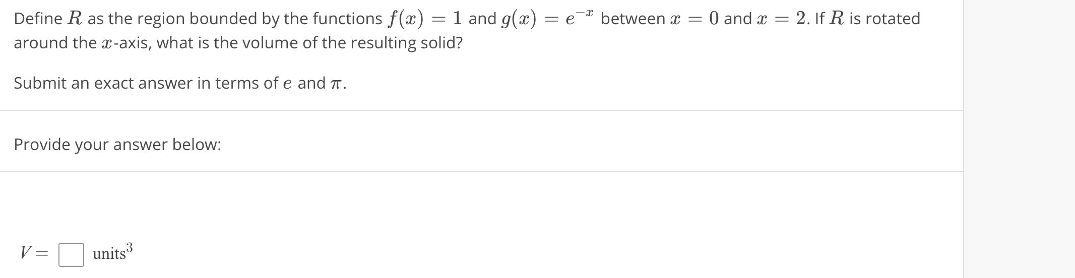 Solved Define R ﻿as the region bounded by the functions | Chegg.com