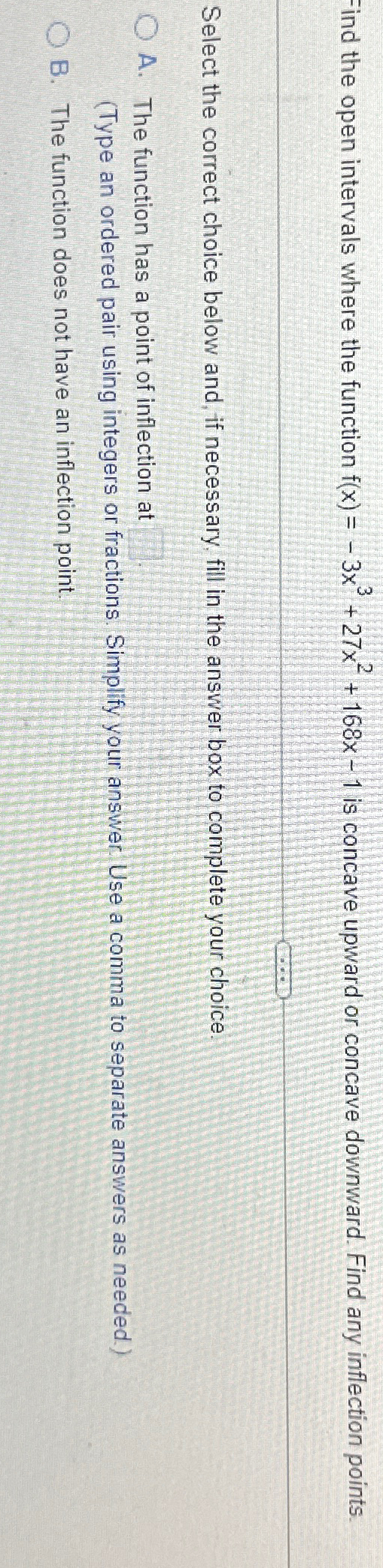 Solved Find the open intervals where the function | Chegg.com