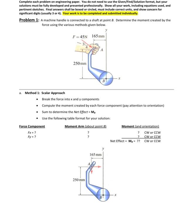 Solved Complete each problem on engineering paper. You do | Chegg.com