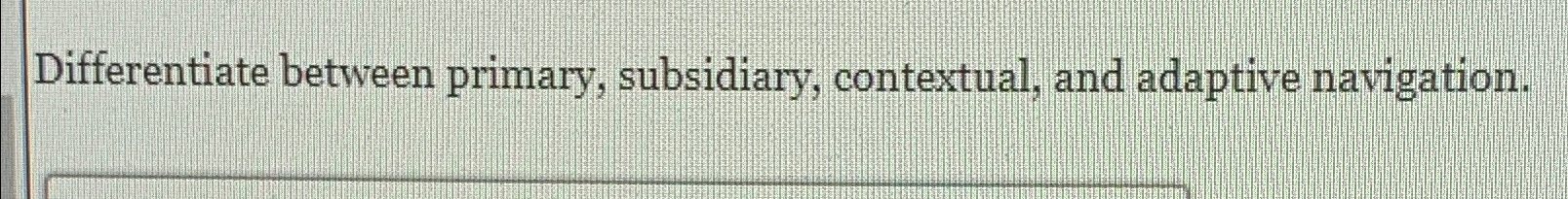 Solved Differentiate between primary, subsidiary, | Chegg.com
