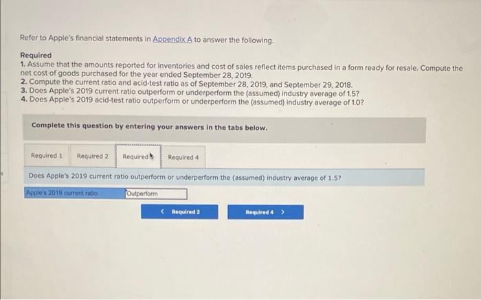 Solved Refer to Apple's financial statements in Appendix A | Chegg.com