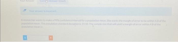 Solved Your Answer Corrt Answer (Used) Your answer is | Chegg.com