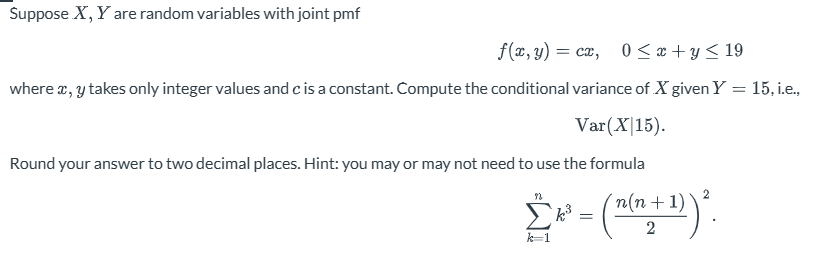 Solved Suppose x,Y ﻿are random variables with joint | Chegg.com