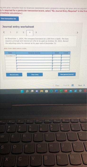 Solved Exercise 3−12 (Algo) Record year-end adjusting | Chegg.com