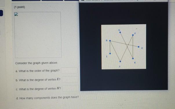 Solved a. what is the order of the graph? b. what is the | Chegg.com