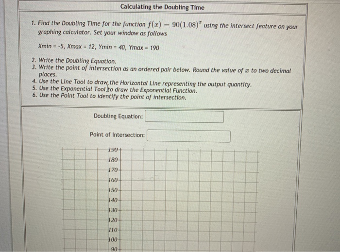 Solved Calculating the Doubling Time 1. Find the Doubling | Chegg.com