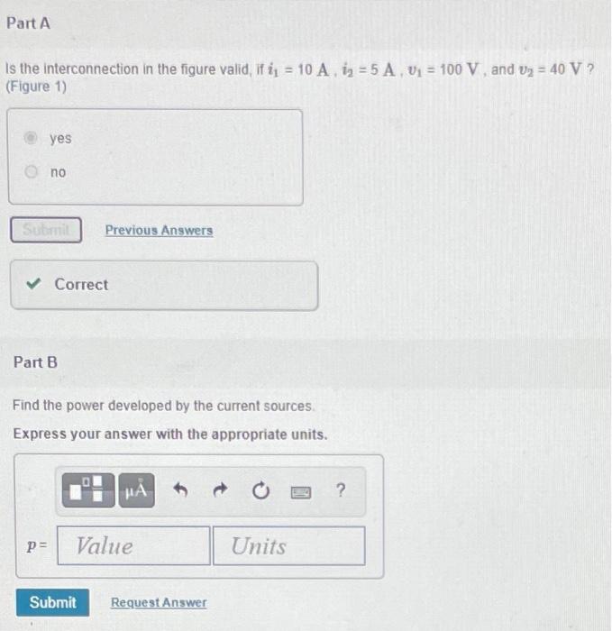 Solved Part A Is the interconnection in the figure valid, if | Chegg.com