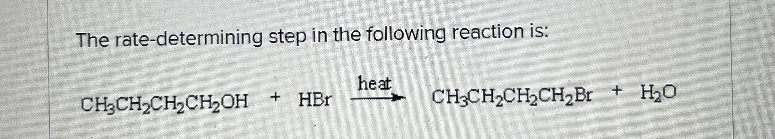 Solved The rate-determining step in the following reaction | Chegg.com