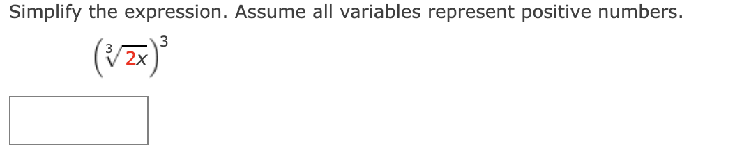 Solved Simplify The Expression Assume All Variables 