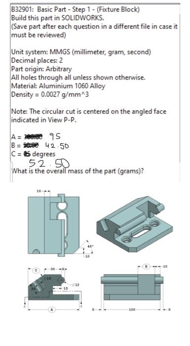 Solved B31902: Basic Part - Step 2 - (Fixture Block) Modify | Chegg.com