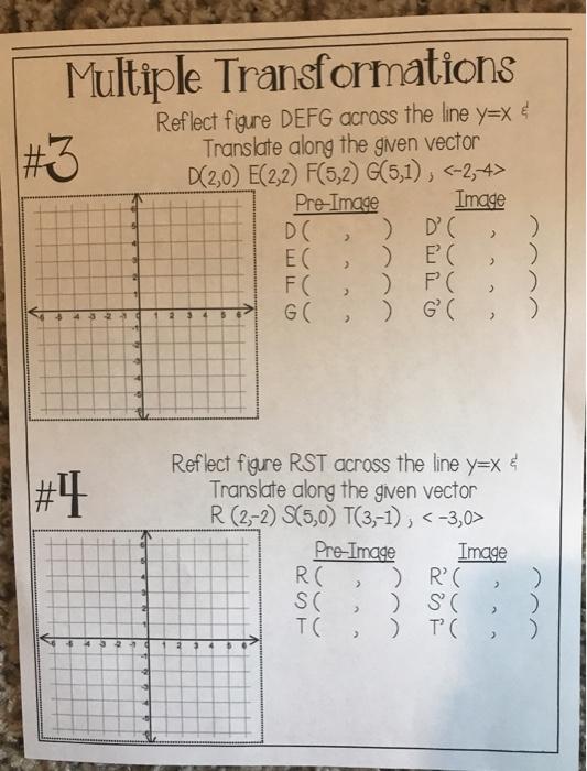 Solved Multiple Transformations #1 Reflect figure MNP across | Chegg.com