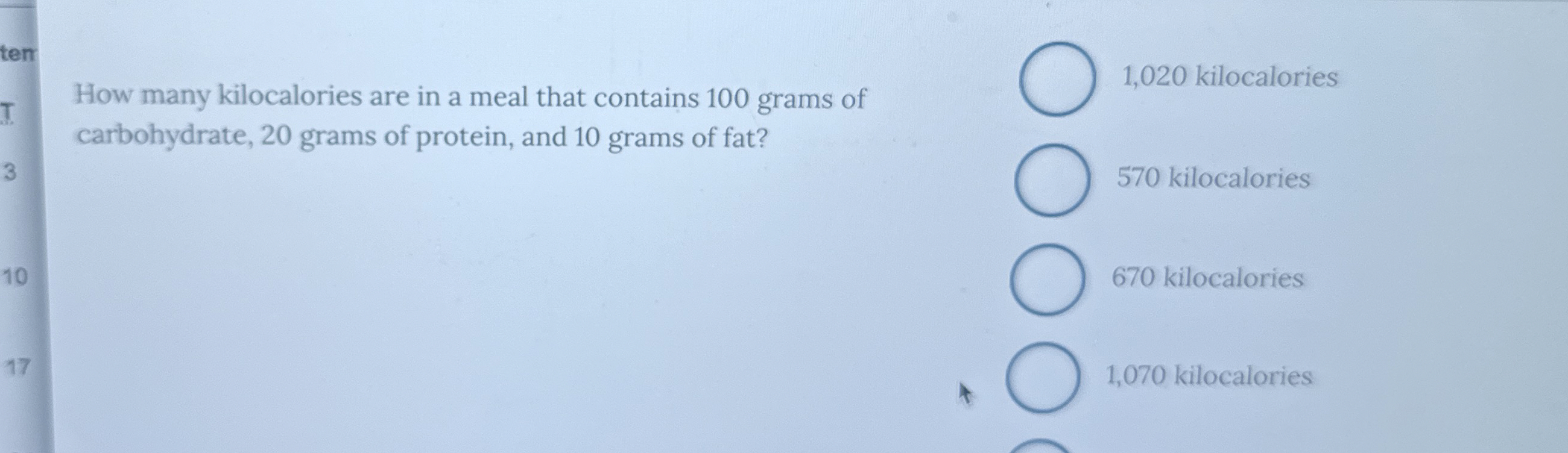 Solved How many kilocalories are in a meal that contains 100 | Chegg.com