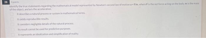 Solved Identify the true statements regarding the | Chegg.com