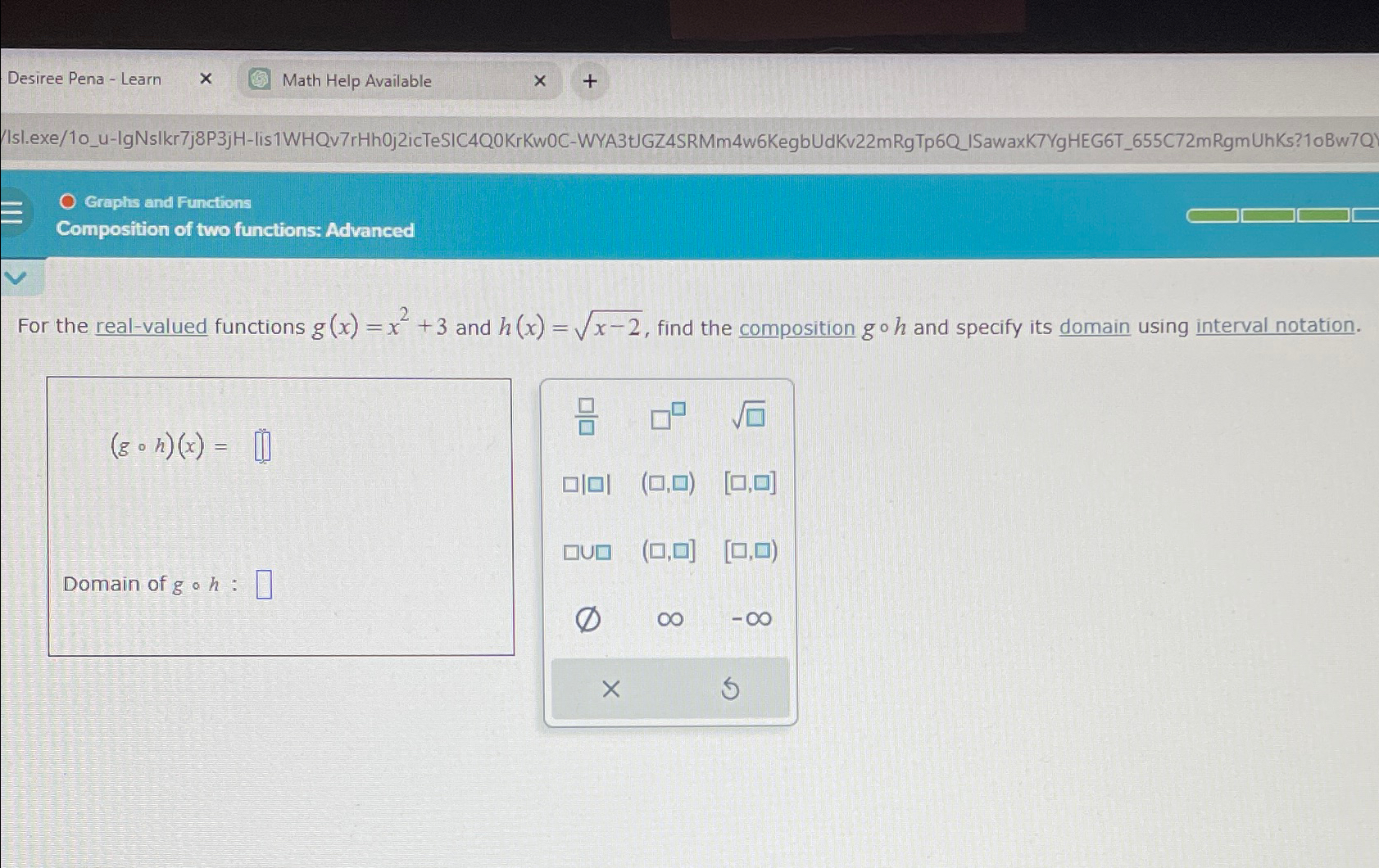 Solved Desiree Pena - ﻿LearnMath Help | Chegg.com