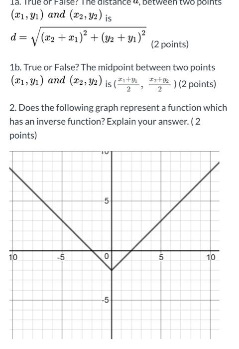 Solved f(x). 2 points for each question 1. What is the | Chegg.com