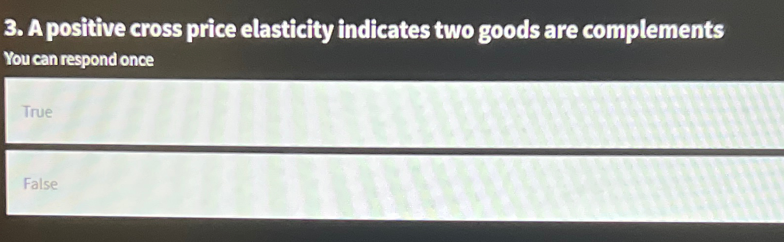 Solved A positive cross price elasticity indicates two goods | Chegg.com