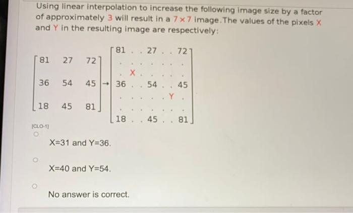 Solved Using linear interpolation to increase the following | Chegg.com