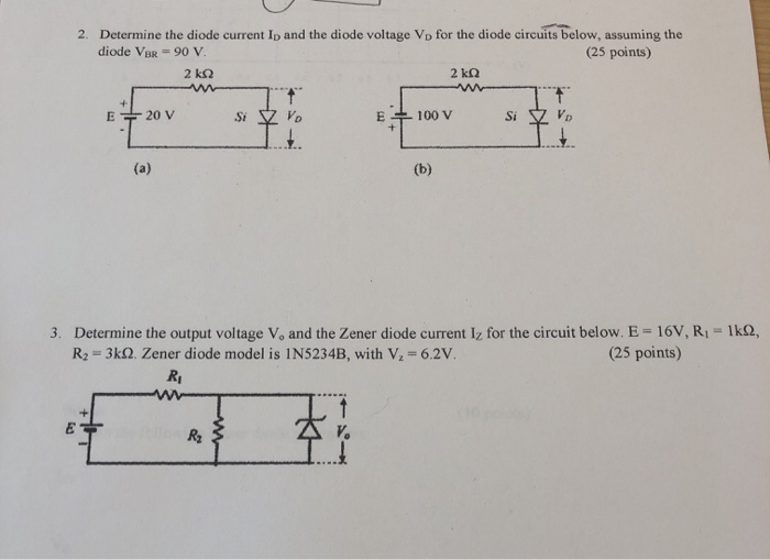 Solved 2. Determine the diode current Ip and the diode | Chegg.com Solved 2. Determine the diode current Ip and the diode | Chegg.com