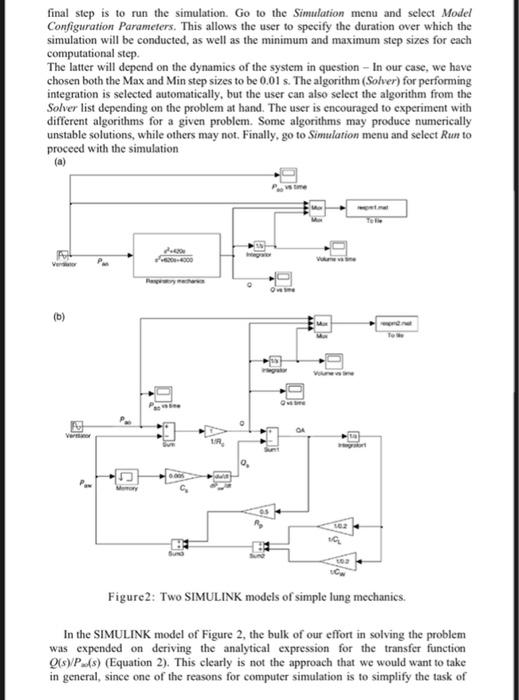 I. Build the two SIMULINK models (Figure2) using the | Chegg.com