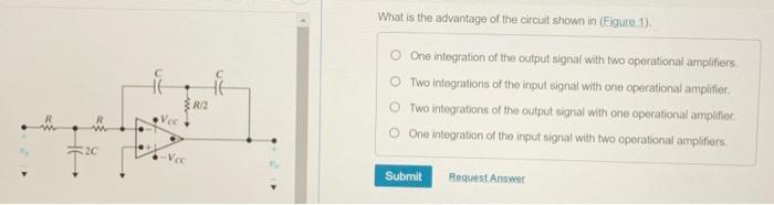 Solved R R 2C +²⁹ не -Vcc R/2 C What is the advantage of the | Chegg.com