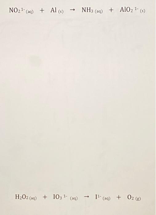 H2O2(aq)+IO31−(aq)→I1−(aq)+O2( g) | Chegg.com