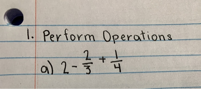 Solved 1. Perform Operations | Chegg.com