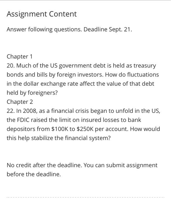 Solved Assignment Content Answer Following Questions 