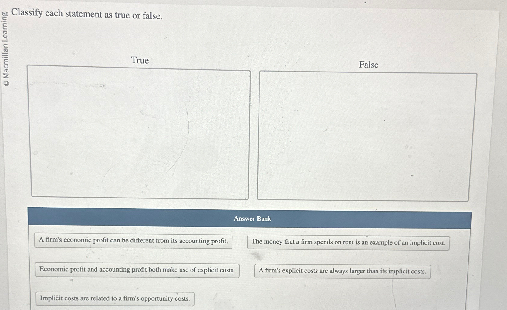 Solved @ Classify each statement as true or | Chegg.com