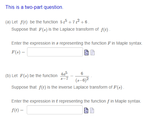 Solved This is a two-part question.(a) ﻿Let f(t) ﻿be the | Chegg.com