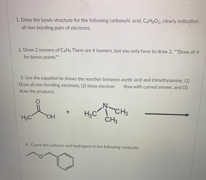 C4h8 Isomers Lewis Structure